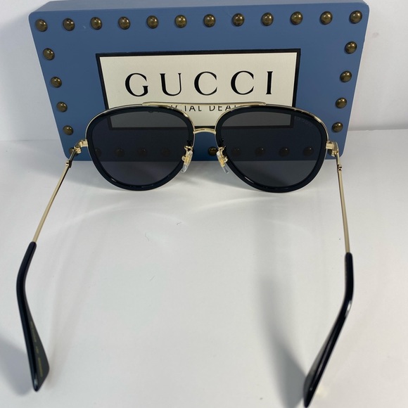 Gucci | Accessories | Gucci Gold Aviator Ladies Sunglassesgg062s 00 57 ...